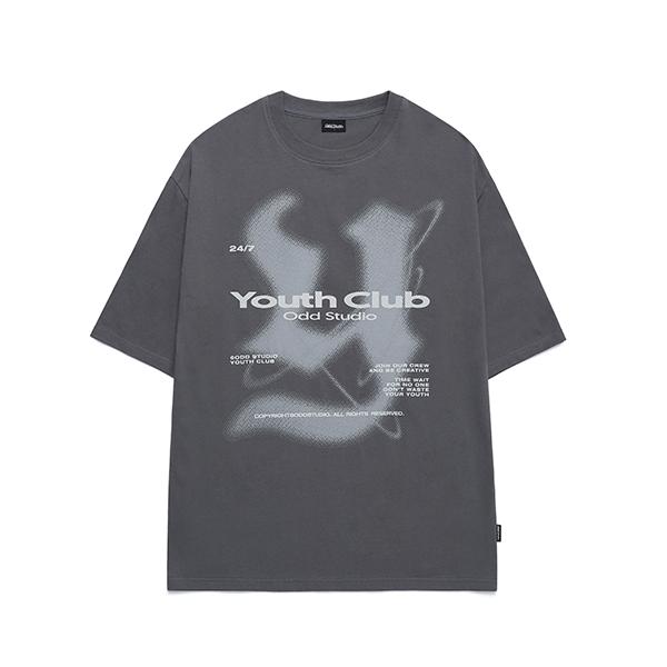 Odd Studio (オッドスタジオ) Y Logo Oversized Fit T-Shirt - light charcoal – UNDERSTUDY CLUB