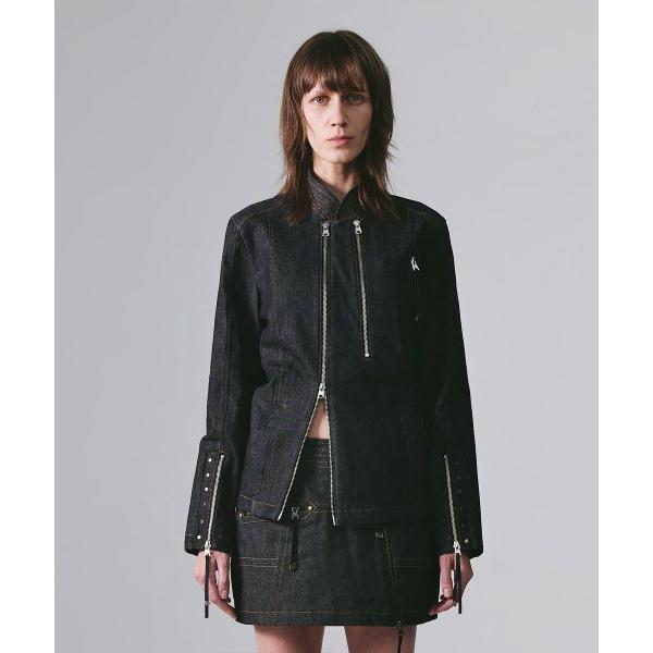 nache(ナチェ) ASYMMETRIC COTTON JACKET (UNISEX / DARK DENIM) – UNDERSTUDY CLUB