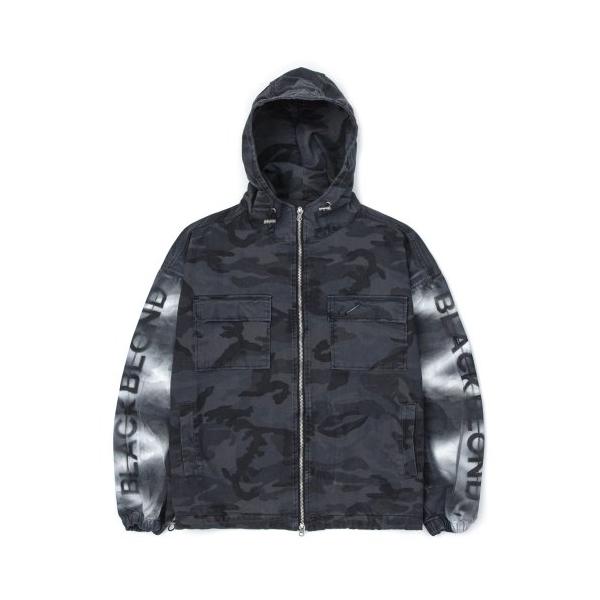 ブラックブロンド(BLACKBLOND) BBD Side Sprayed Custom Camo Zip Up Hood Jacket ...