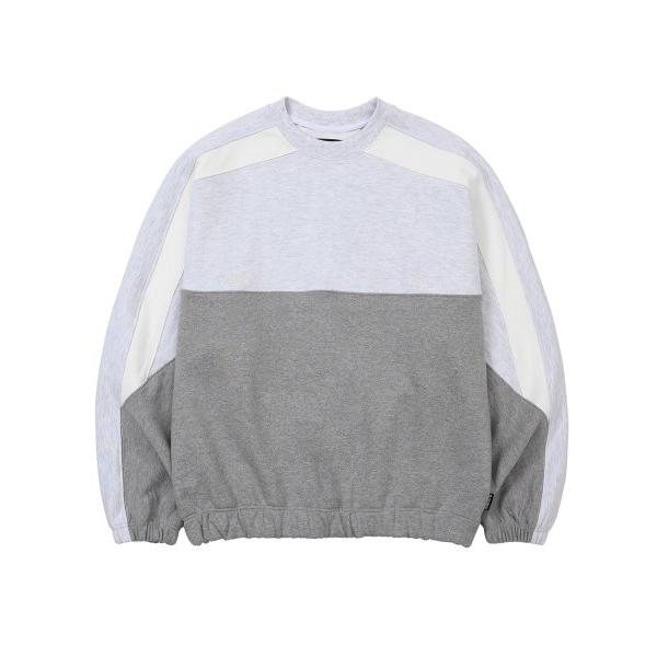 アジョバイアジョ(AJOBYAJO) Tri Mixed Sweatshirt [MELANGE GREY] – UNDERSTUDY CLUB