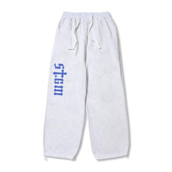STIGMA(スティグマ) STGM Logo Super Wide Jogger Pants White melange ...