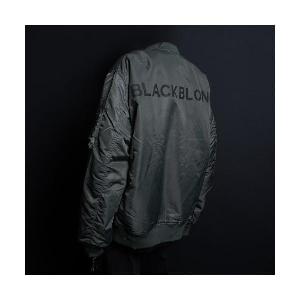 ブラックブロンド(BLACKBLOND) BBD Ripped Custom Sprayed logo MA-1 Bomber Jacket ...
